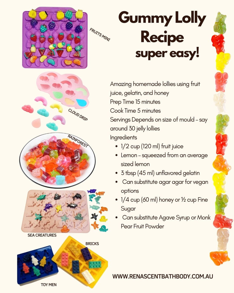Gummy Lollies Recipe – Renascent Bath and Body