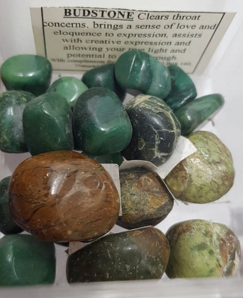 Budstone Tumbled Polished Gemstone Specimen – Renascent Bath and Body