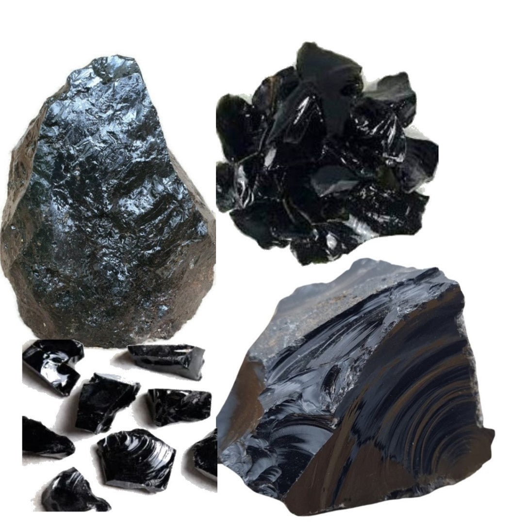 Obsidian Natural Rough Gemstone Specimen – Renascent Bath and Body
